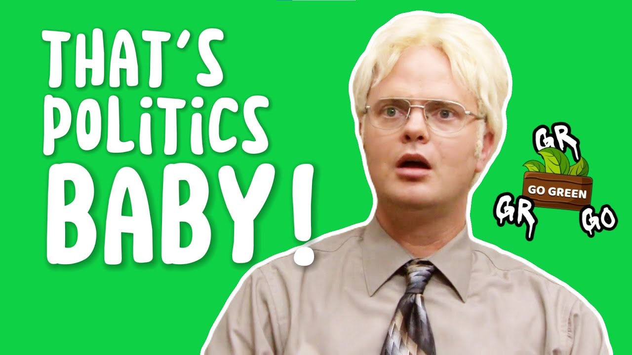 Dwight Schrute (The Office) "That's politics baby!" Green Screen - YouTube