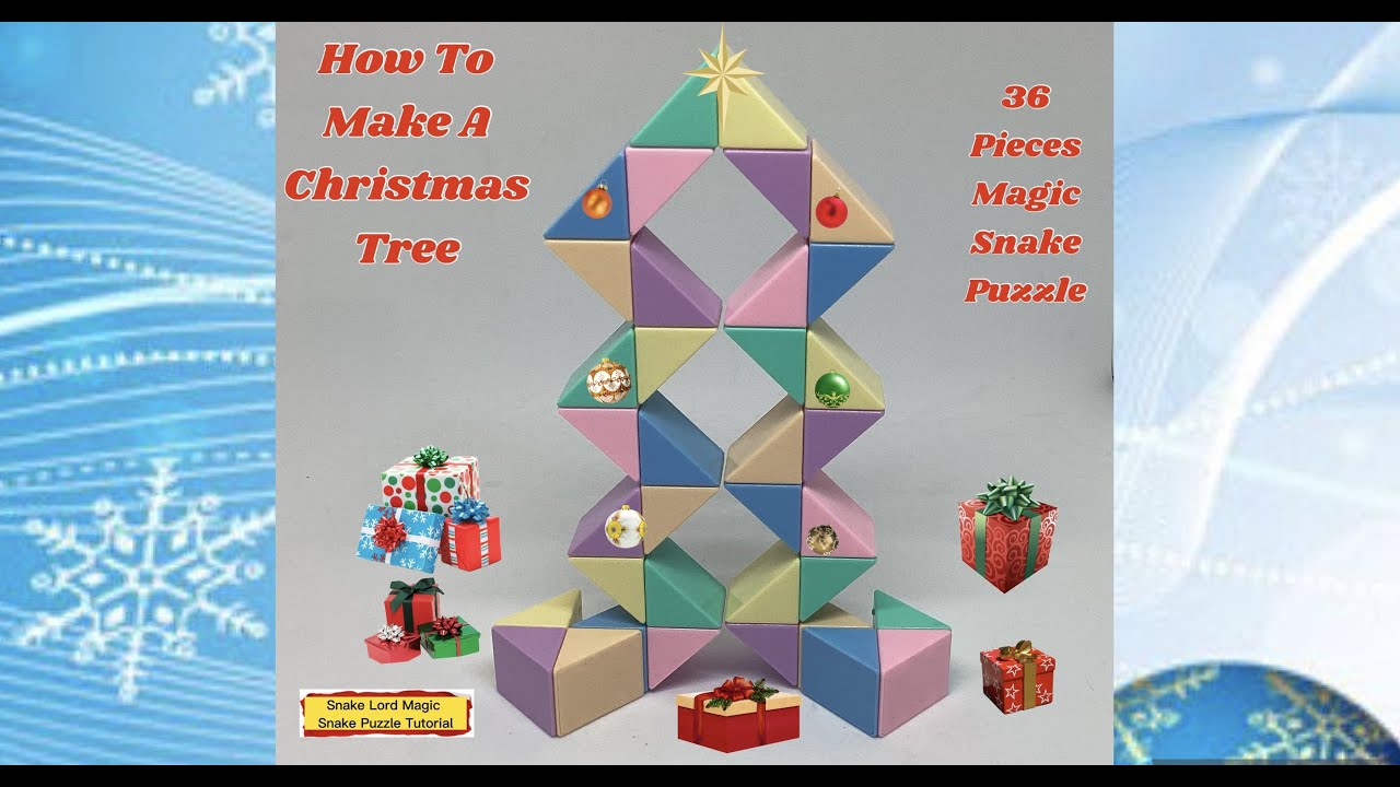Christmas Tree - 36 Pieces Magic Snake Puzzle - YouTube