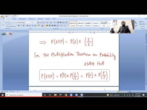 14 Apr 22 Class 12th Maths (Probability -Multiplication Theorem on ...