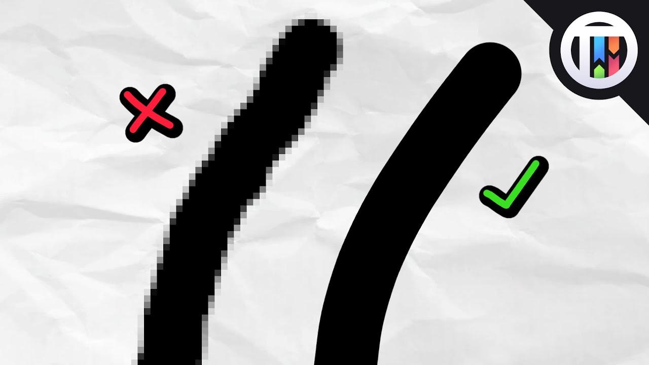 How to fix blurry lines in Krita! - YouTube