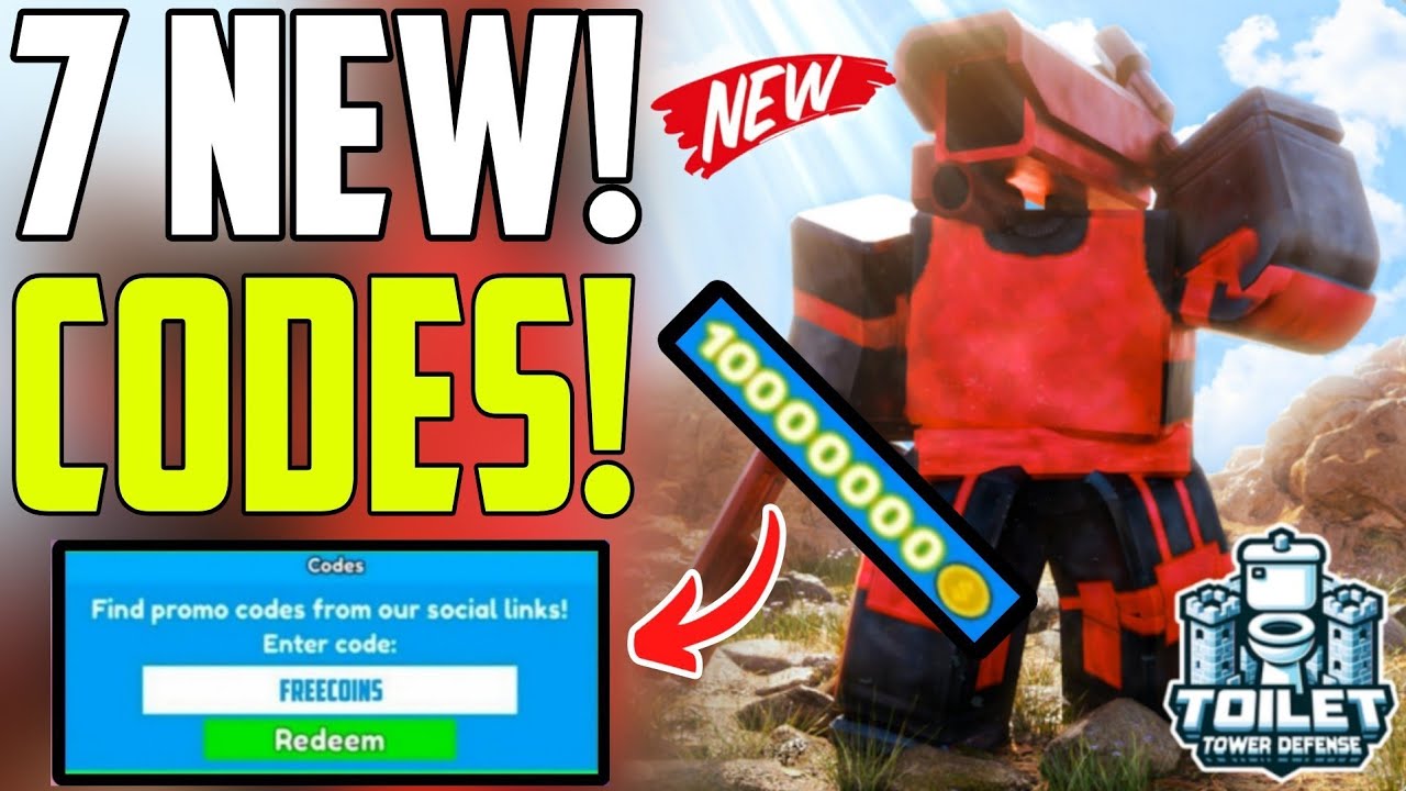 NEW*ALL WORKING CODES FOR TOILET TOWER DEFENSE - ROBLOX TOILET TOWER ...