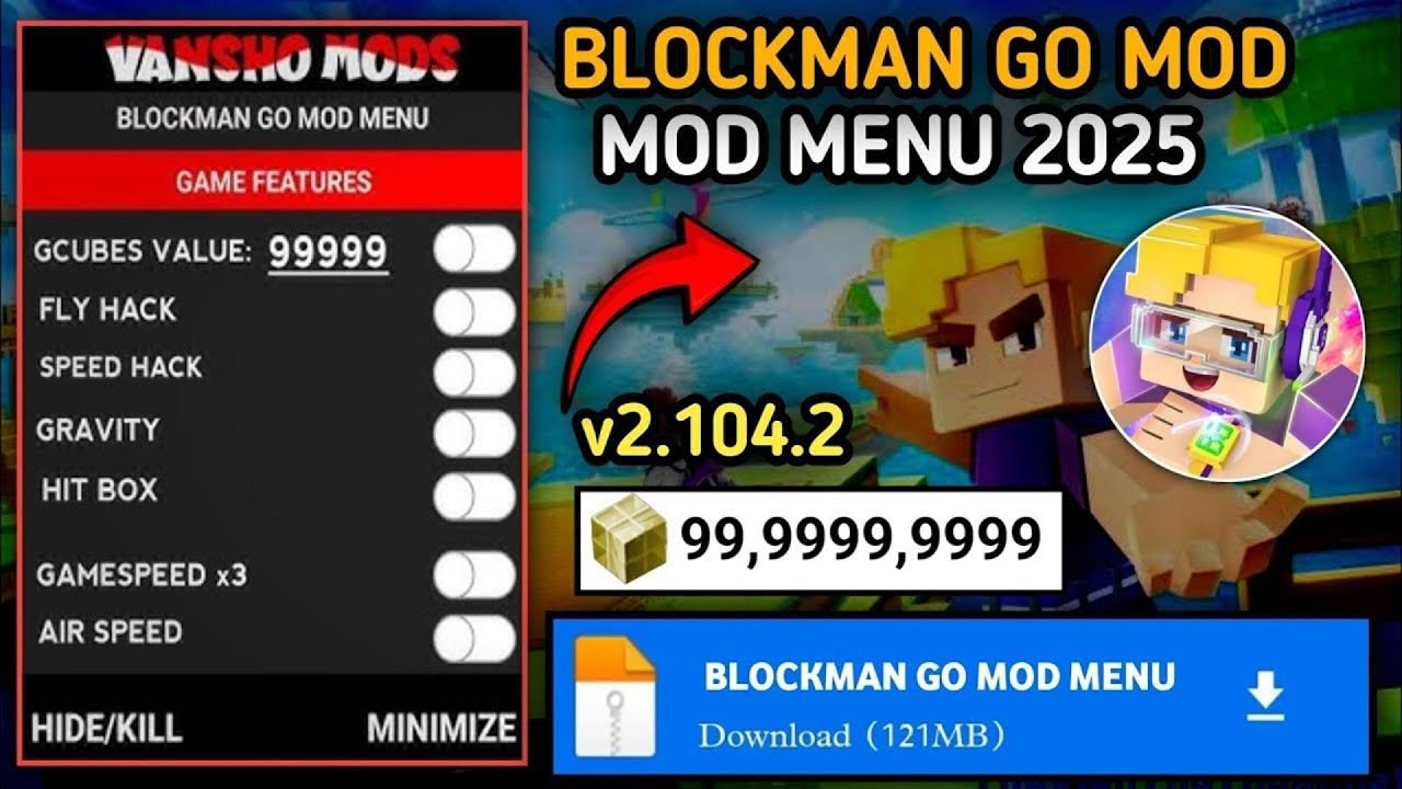 Blockman Go Mod Menu apk v2.104.2 - 100% Work 2025 Free GCUBES ...
