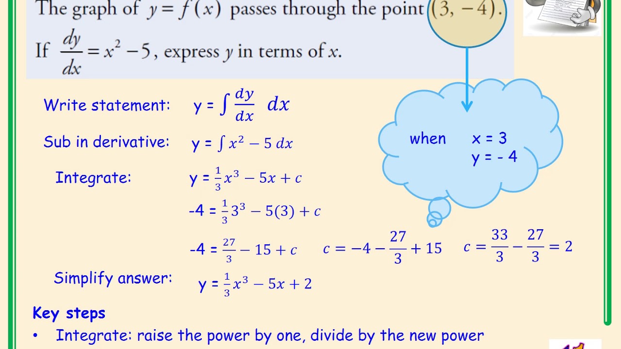 Higher Mathematics Integration Video 3 - Differential Equations - YouTube