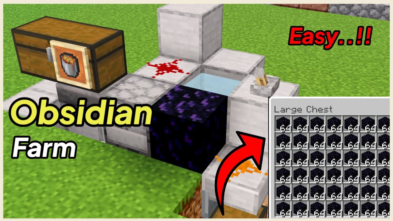 Simple Obsidian farm in Minecraft Bedrock (MCPE/Xbox/PS4/Switch/Windows ...
