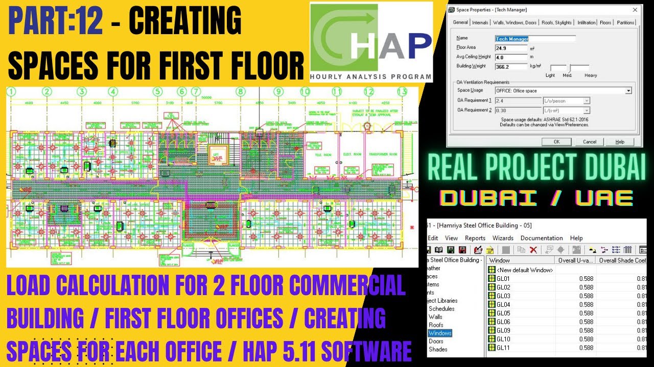 PART-12 FIRST FLOOR HEAT LOAD CALCULATION FOR 2 FLOOR BUILDING IN ...