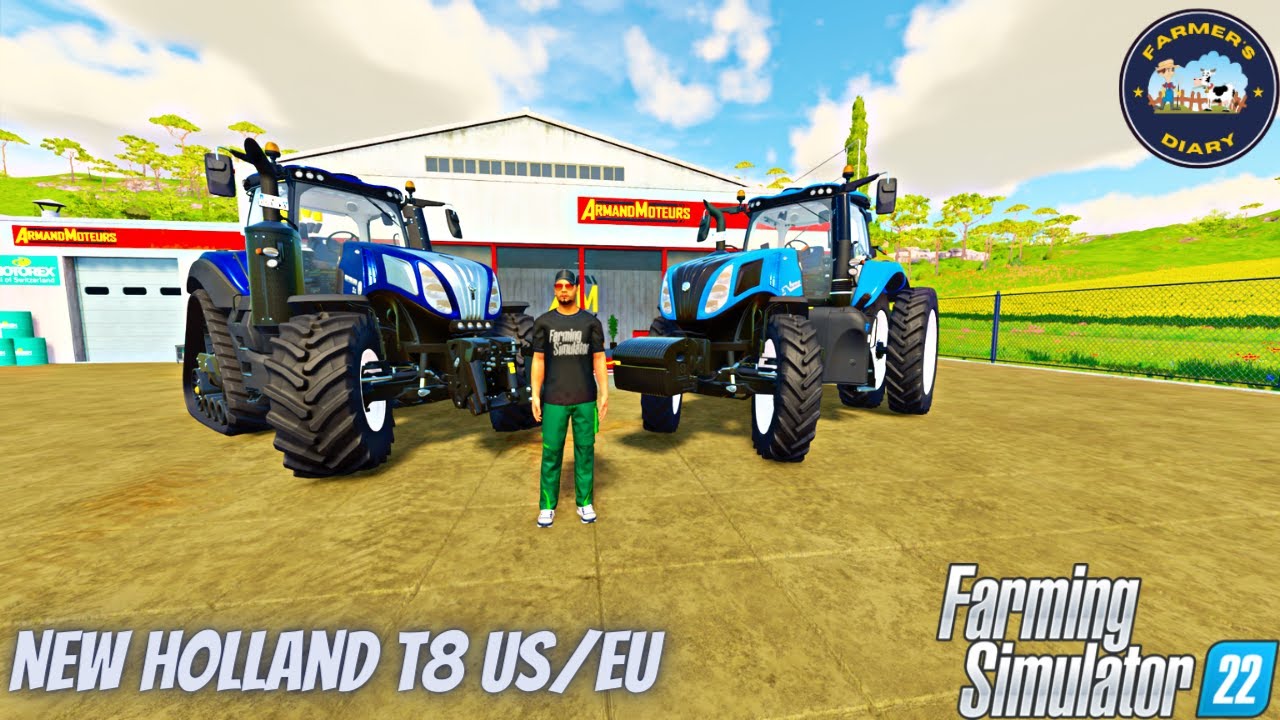 Farming Simulator 22- New Holland T8 GENESIS Series US/EU [UPDATE]-FS22 ...
