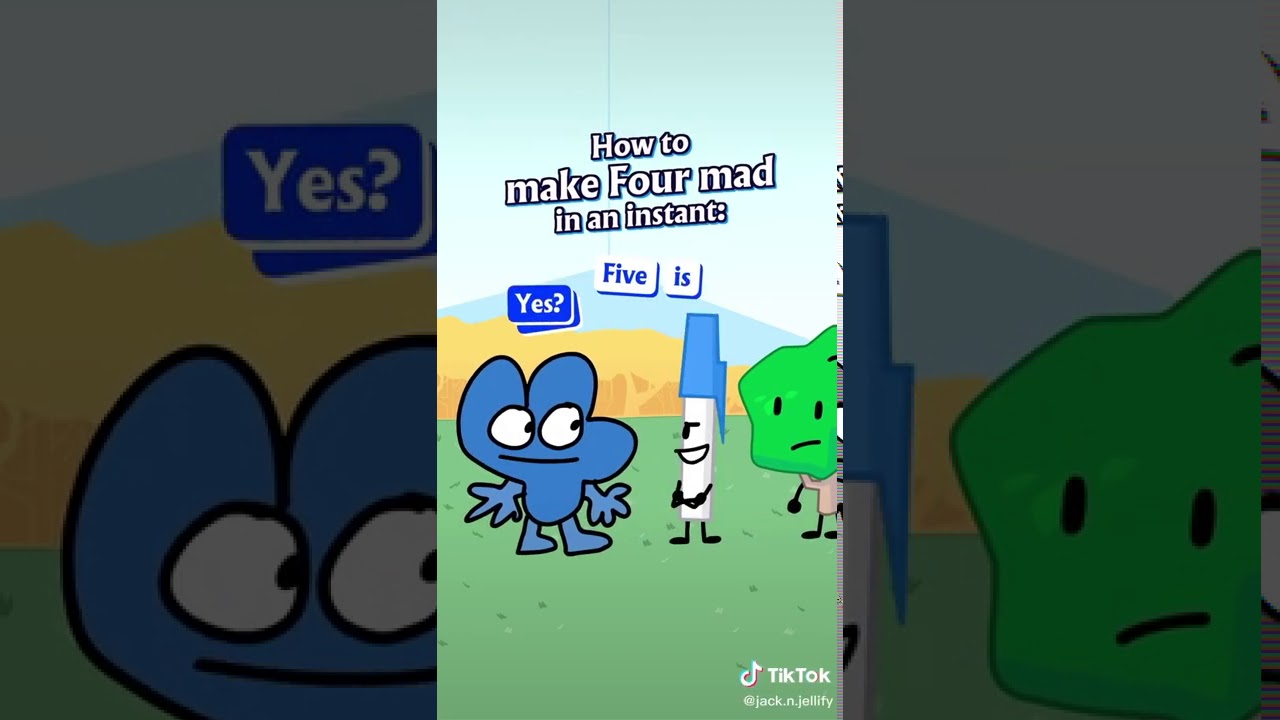 BFDI Shorts: How To Make 4 Mad 😠 😡 - YouTube