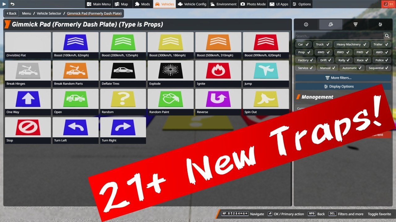 21+ New Traps! Gimmick Pad Mod Showcase (Formerly Dash Plate) | BeamNG ...