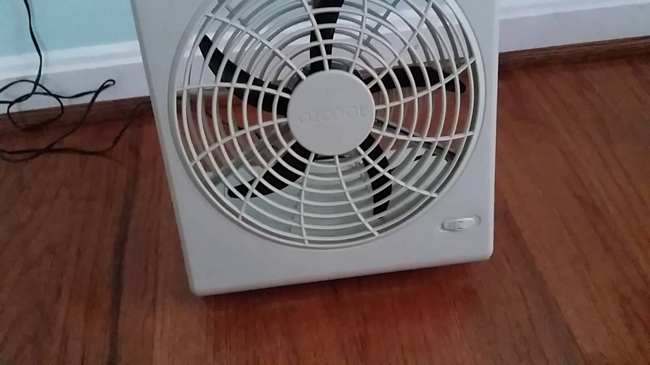O2 Cool FD08006A Dual Power Box Fan - YouTube