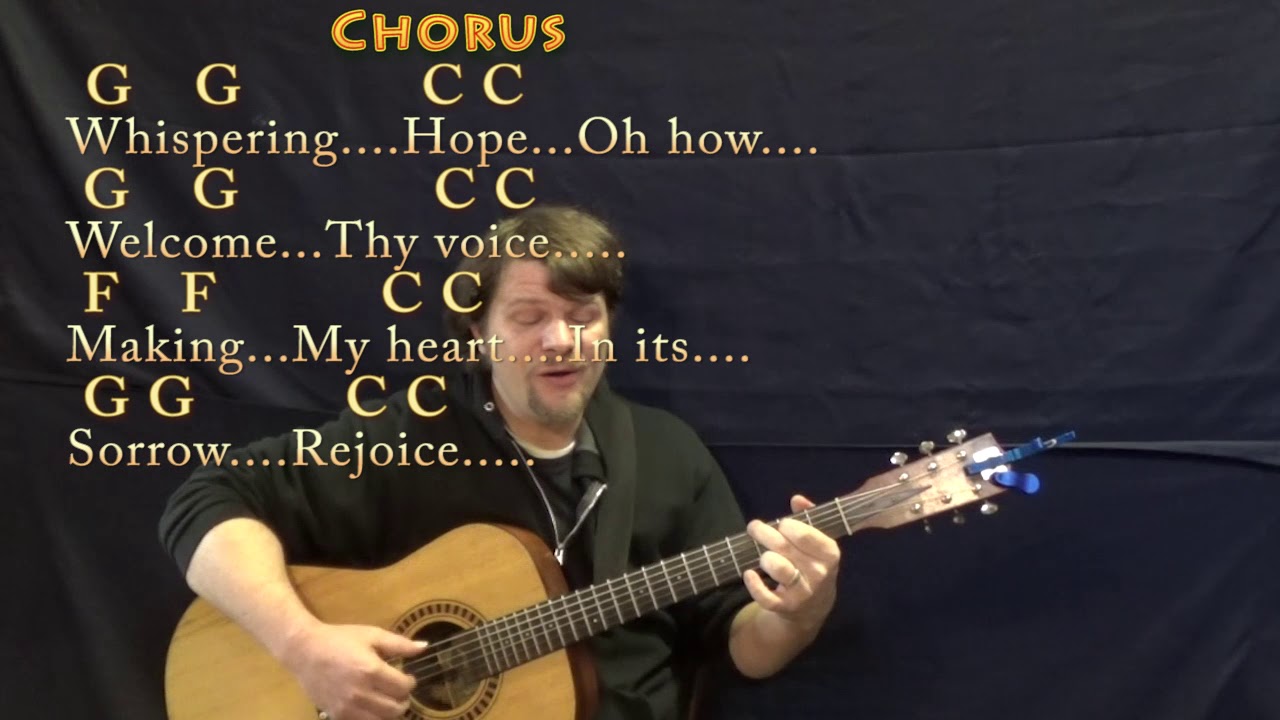 Whispering Hope (Hymn) Fingerstyle Guitar Cover Lesson in C with Chords ...
