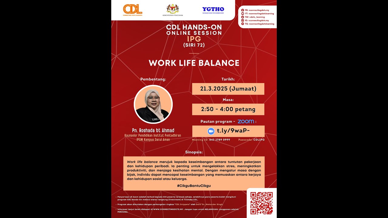 [LIVE] CDL Hands-On IPG (Siri 72) — Work Life Balance - YouTube