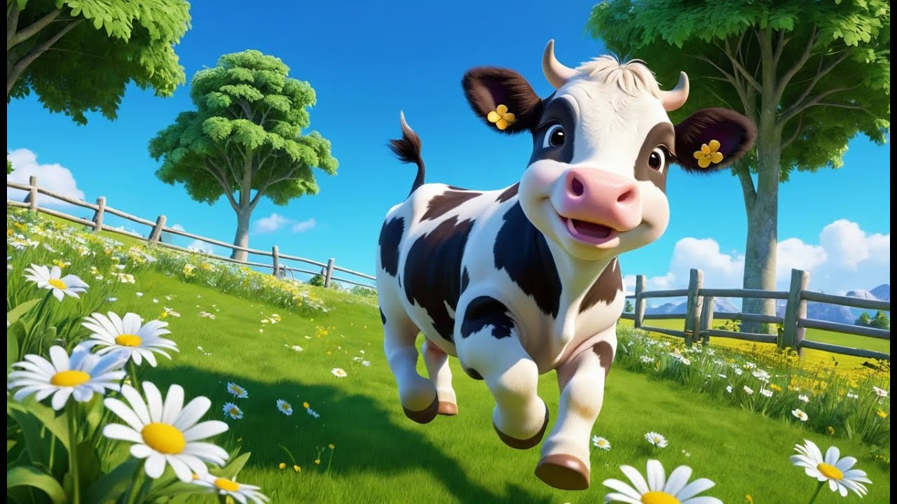 Baby Cow Goes Moo Moo Moo | Sweet Farm Animal Rhyme for Kids | Learn ...