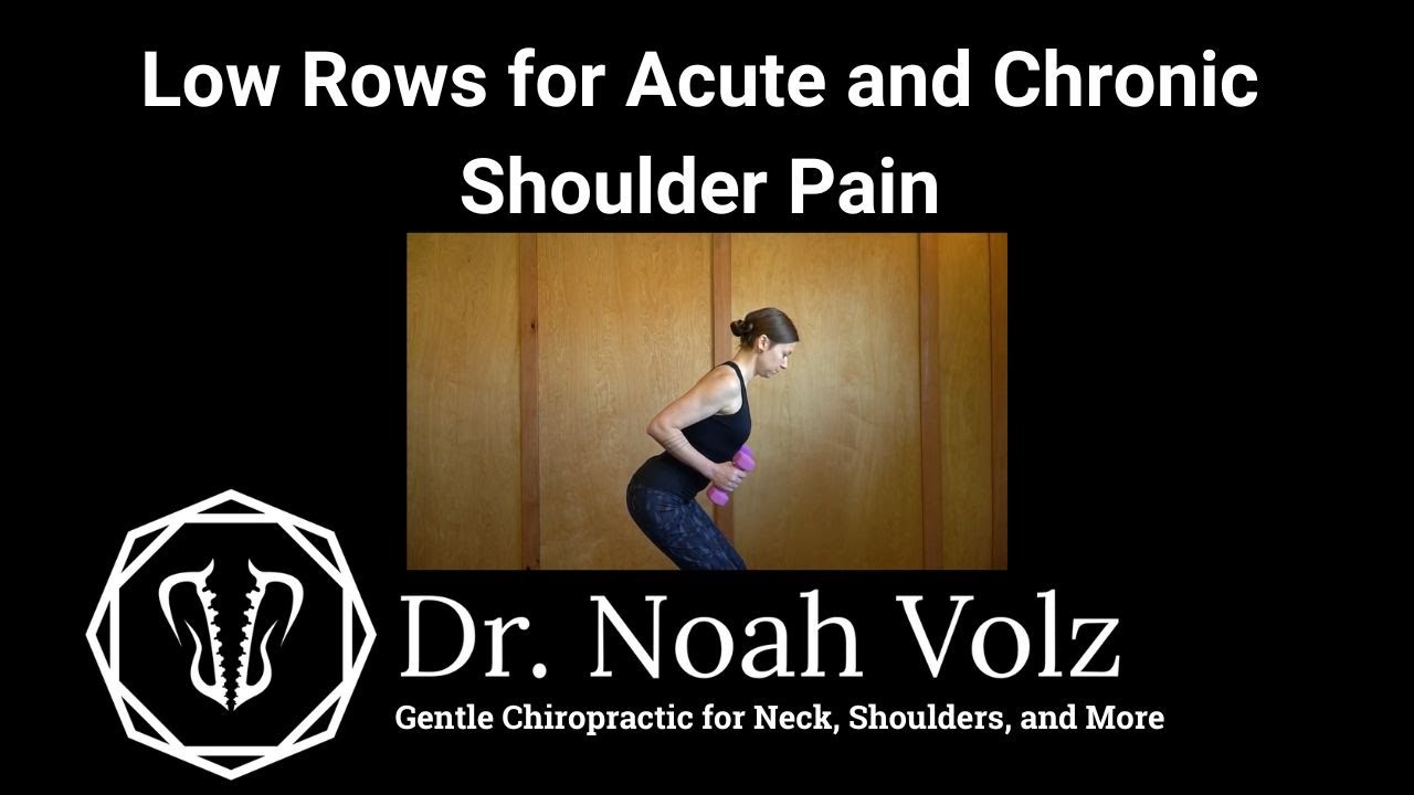 Low Rows for Acute and Chronic Shoulder Pain - YouTube