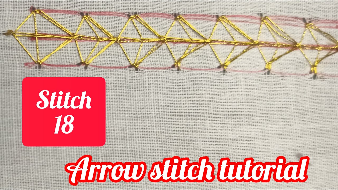 Arrow stitch in aari #arrowstitchinaari #arrowstitch, #aaristitches, # ...