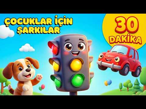 Trafik Işıkları 🚦 | 30 Dakika Eğitici Çocuk Şarkıları (Taşıtlar ve Hayvanlar)
