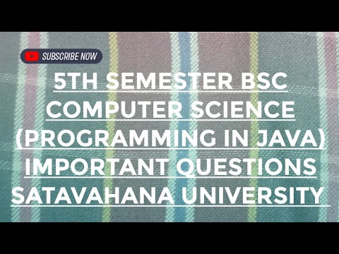 5th semester BSC computer science (java) important questions SATAVAHANA UNIVERSITY 👆🤝👍🏻 - YouTube