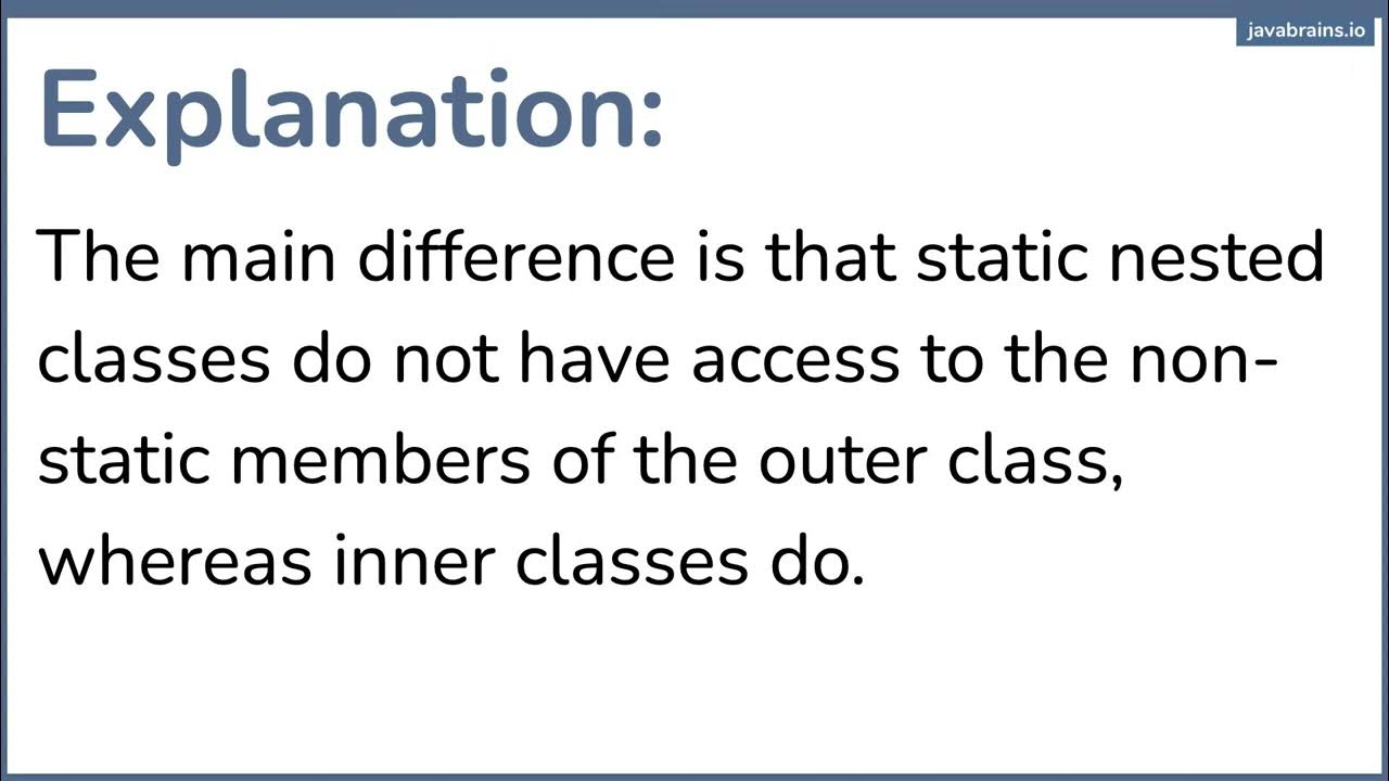 19 Quiz: Static and nested classes (Core Java Quick Dive) - YouTube