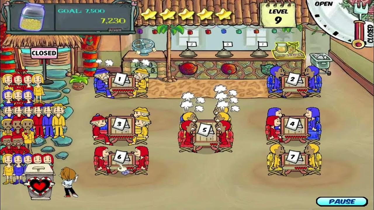 Diner Dash - Level #19 - Flo's Tiki Palace IX - YouTube