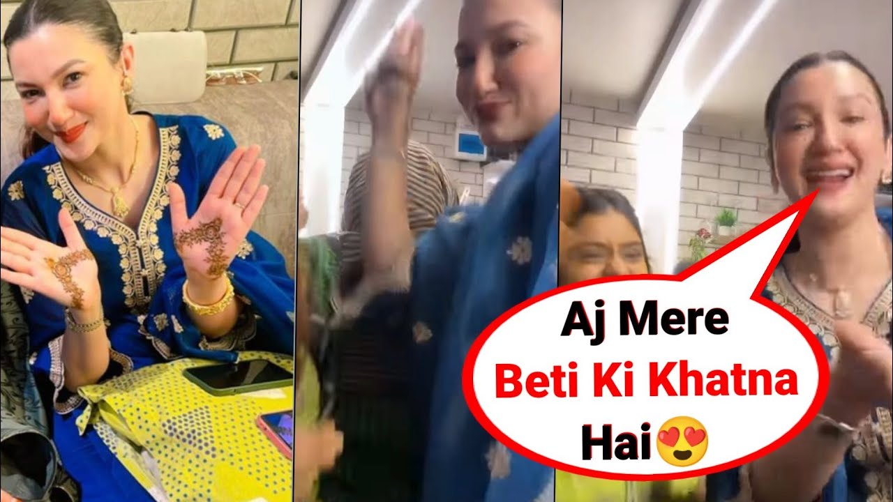 Gauhar Khan Celebrating Her Son's Muhammad Zehaan khatna - YouTube