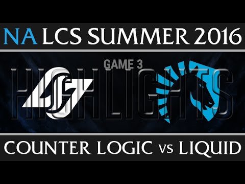 CLG vs Liquid Highlights Game 3, W8 D2 NA LCS Summer 2016 S6, CLG vs TL G3 - YouTube
