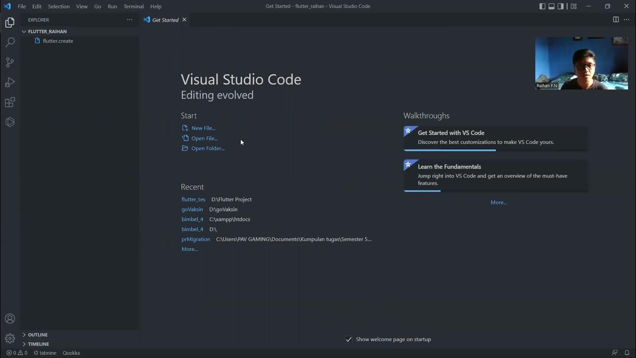 Tutorial Cara Membuat Project Baru Flutter Menggunakan Visual Studio Code - YouTube