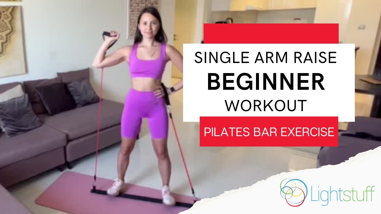 Easy Pilates Bar Single Arm Raise Quick Exercise Home Workout - YouTube
