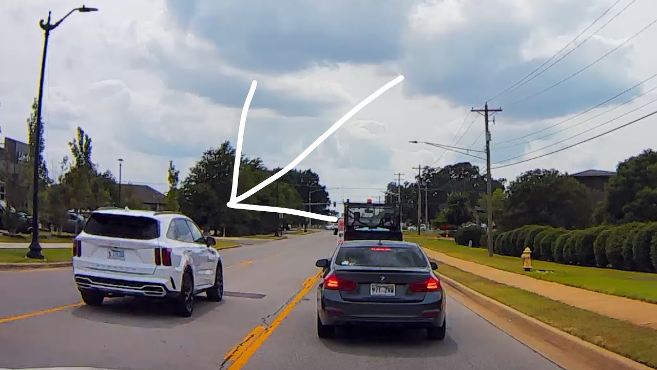 Cars Using the Left Turn Lane to Shorten Wait Time to Reach ...