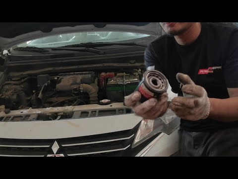 Mitsubishi Attrage / Mirage how to change oil 2021 model - YouTube