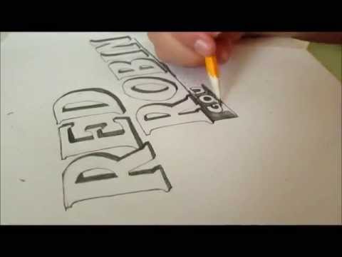 HOW TO DRAW RED ROBIN LOGO - YouTube