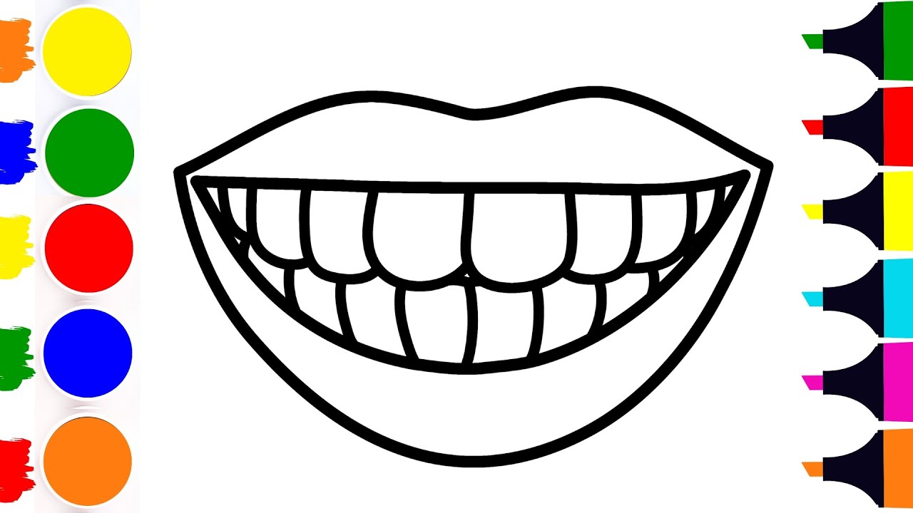 Cute Mouth Drawing easy for beginners | Learn to draw a Beautiful Mouth ...
