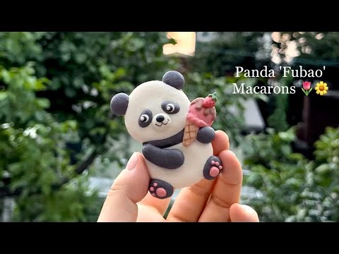 Panda with a ice cream. Making Cute Macarons! - YouTube