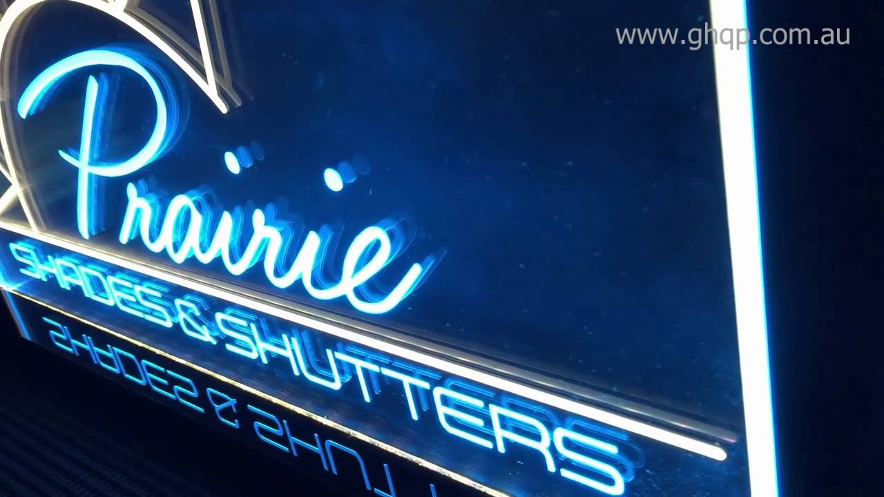 Newest Two Layer LED Multi Colour Logo Sign - YouTube