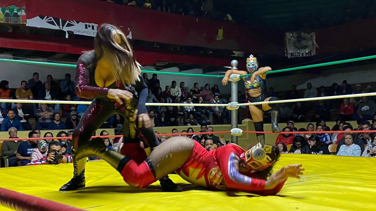 Lady Apache y Espía Maya Vs Cynthia Moreno y Diosa Maya en la Arena ...