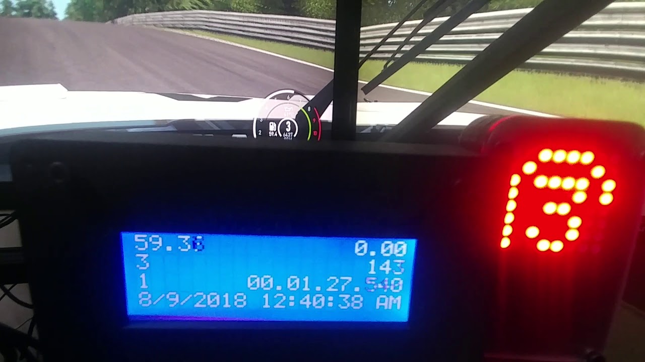 Simhub 20-4 lcd i2c test - YouTube