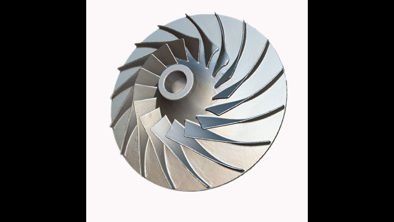 Vane wheel / Impeller scan by Thunk3D handheld 3D scanner Fisher S ...