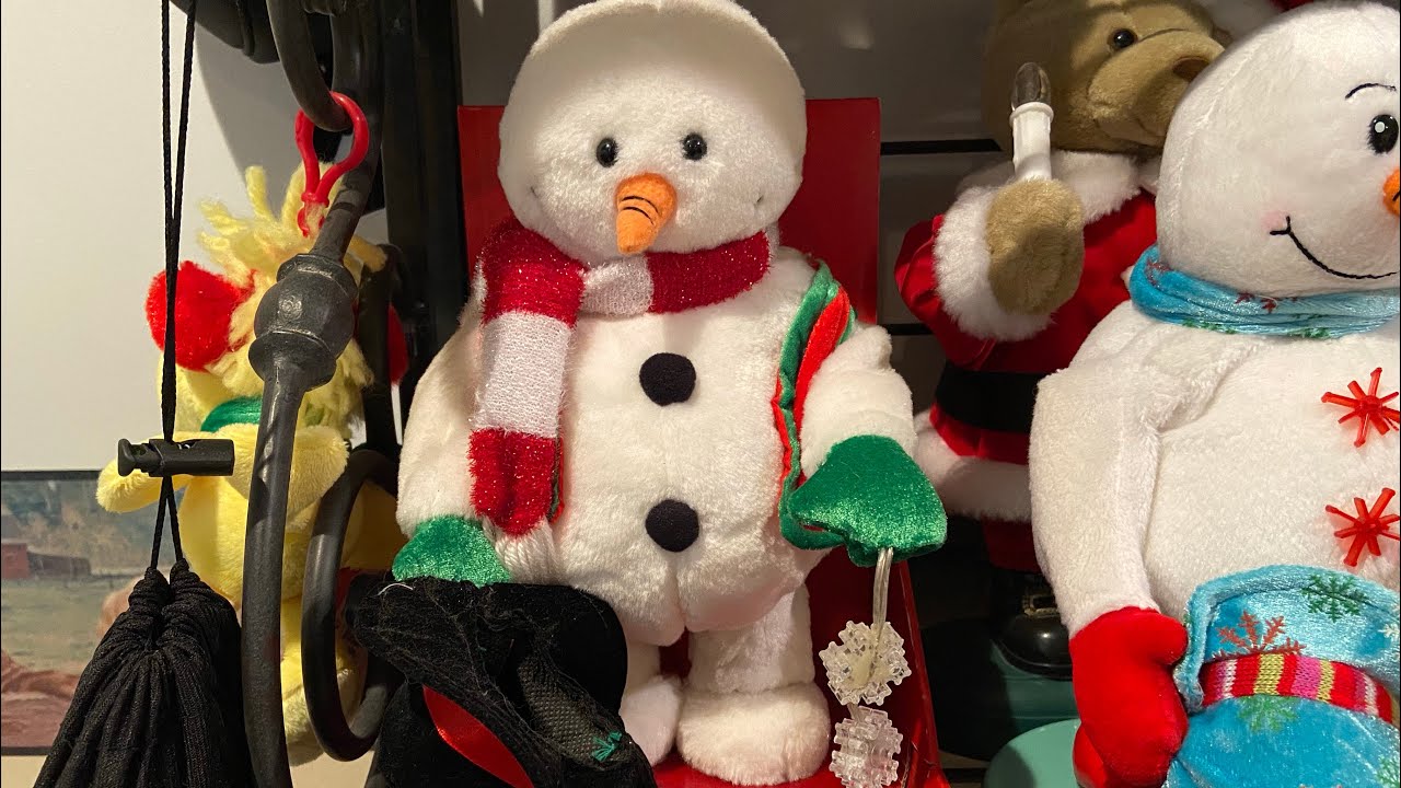 Mini red snowflake spinning snowman (restored) - YouTube
