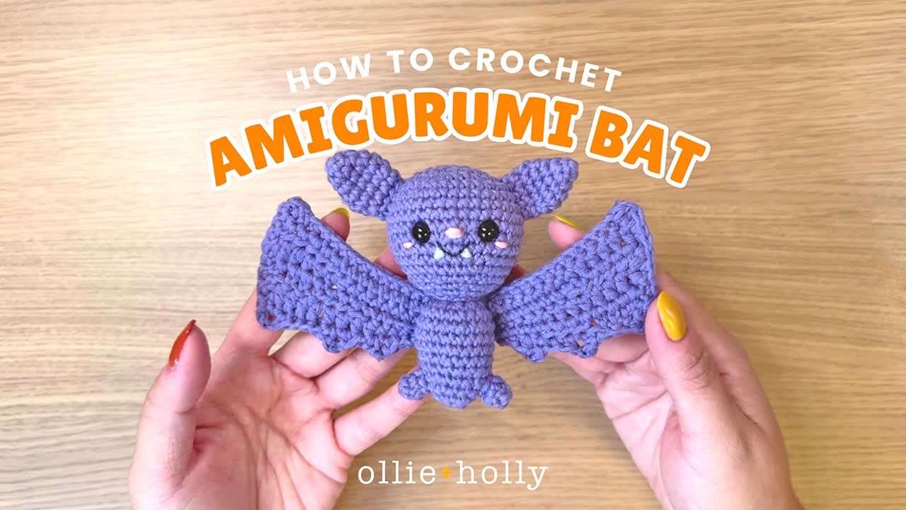 🦇 How to Crochet Amigurumi Bat Halloween Ornament | Step-by-Step ...