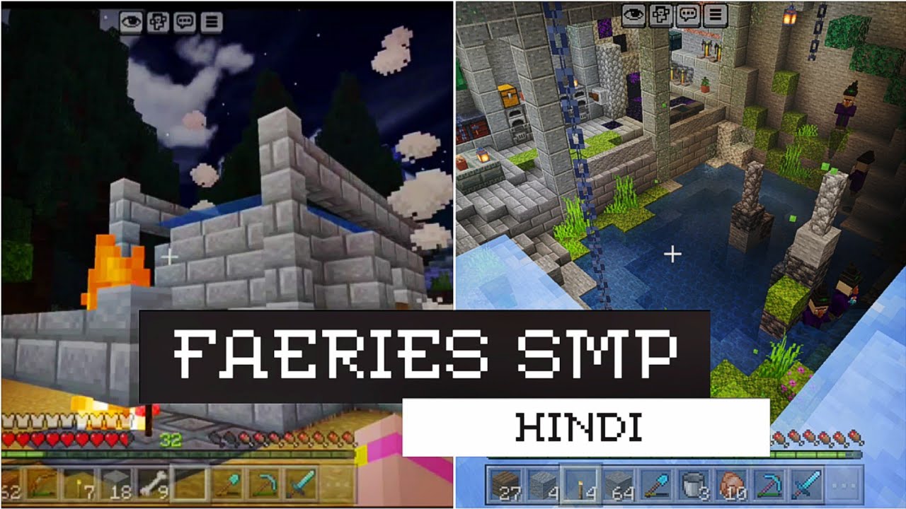 Minecraft Iron Farm+ Insane Cave Structures Discoveries! Hindi | Faeries SMP Episode 9 - YouTube