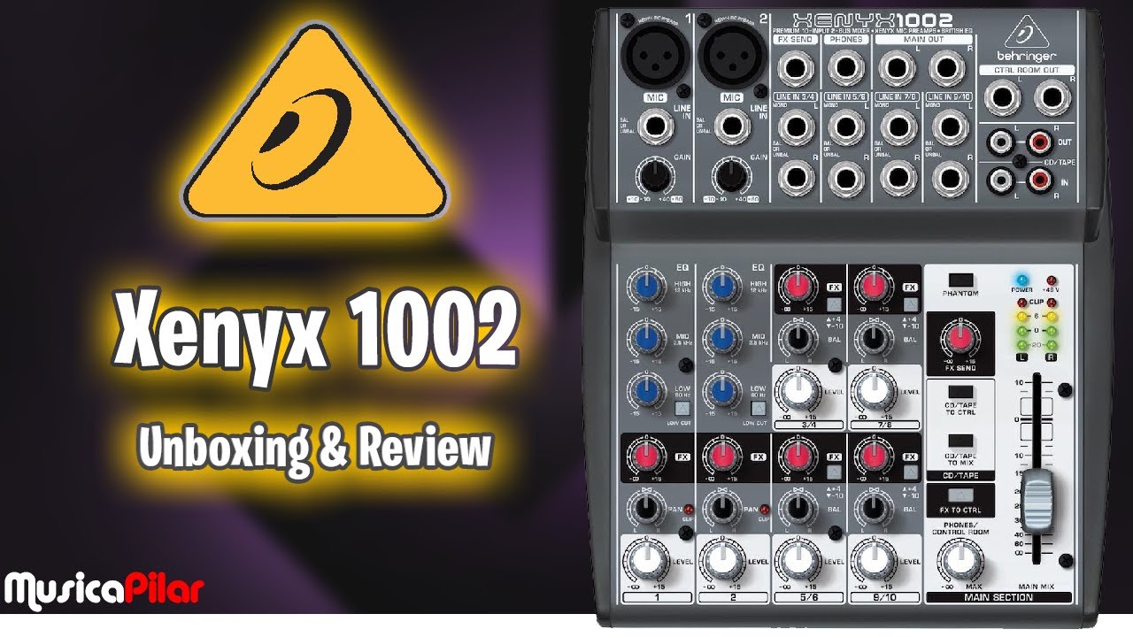Consola mezcladora Xenyx Behringer 1002 Unboxing y Review - YouTube