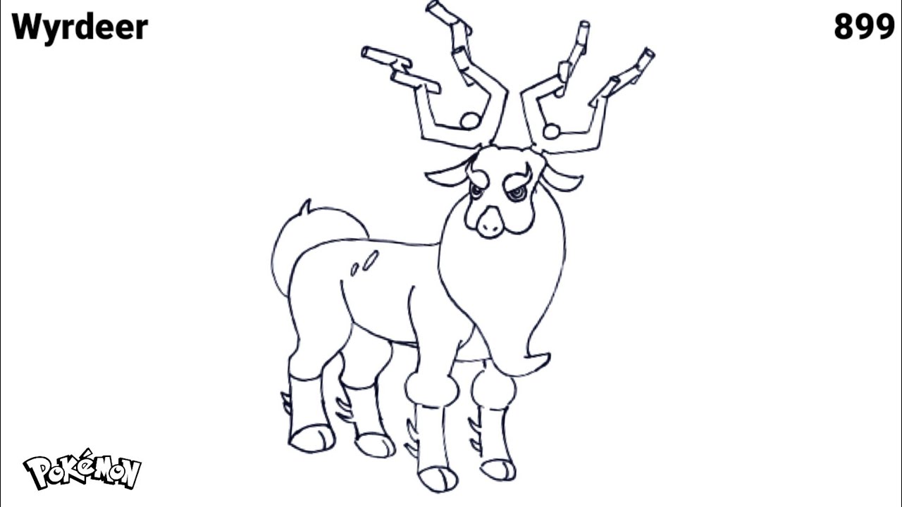 How To Draw Wyrdeer POKEMON no 899 - YouTube