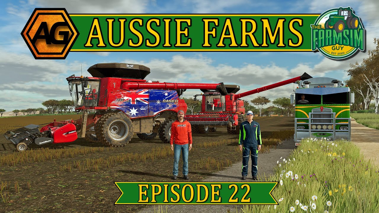 Picking up Canola with the Macdon Headers at Aussie Farms MP with ...