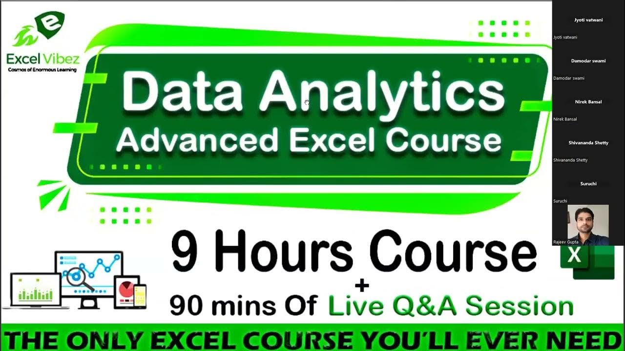 Data Analyst Course - Day1 - Data Cleaning in Excel || CA Alok A Sethi - YouTube