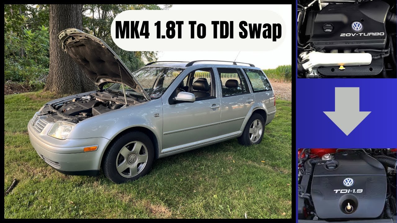 MK4 VW 1.8T to TDI Swap - YouTube