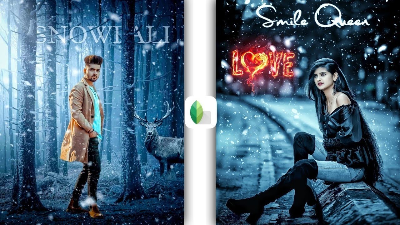 Winter Photo Editing Snapseed Photo Editing | Winter Snowfall Photo ...