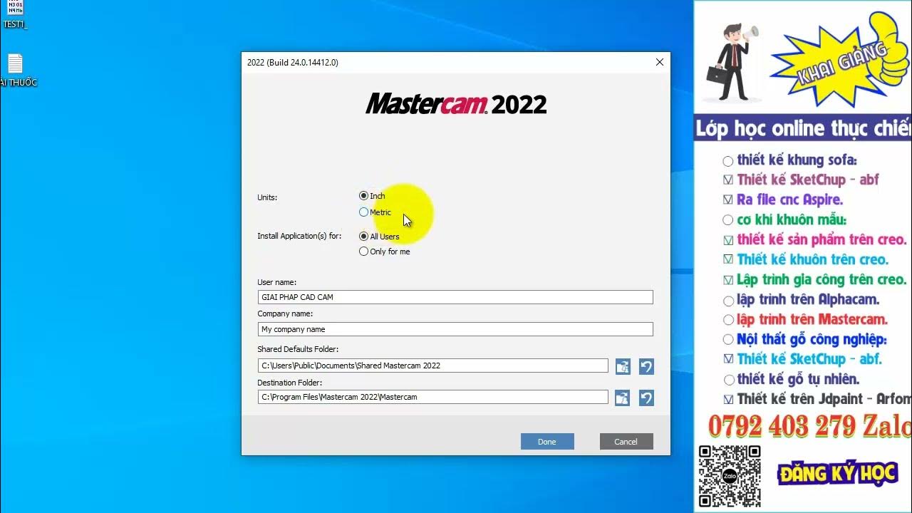 HƯỚNG DẪN CÀI MASTERCAM 2022 - 2025 - YouTube