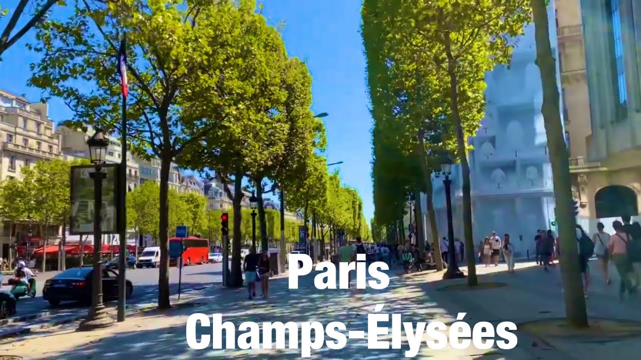 Paris city walks Avenue des Champs-Élysées Paris, France 4K - YouTube