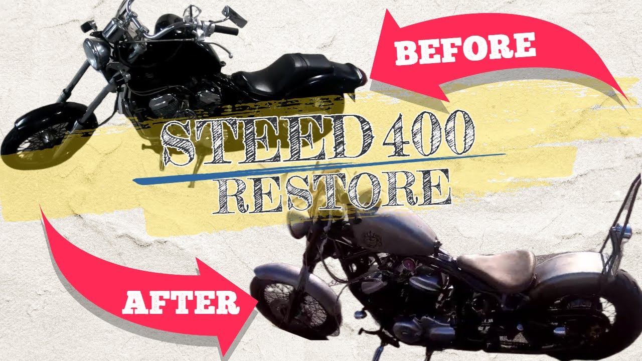 【総集編】ヤフオクで購入したsteed400レストア&カスタム 「I restored and customized an old Honda ...