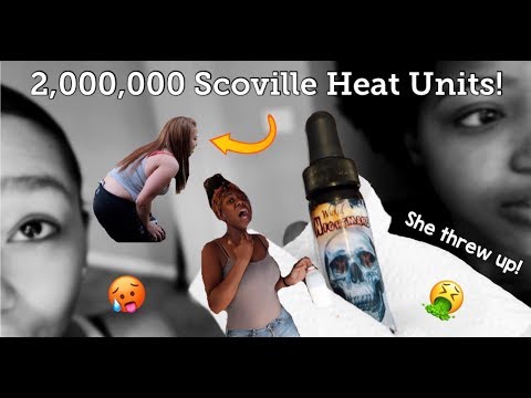 CHILI PEPPER EXTRACT HOT SAUCE *PRANK 🥵 (she threw up!)