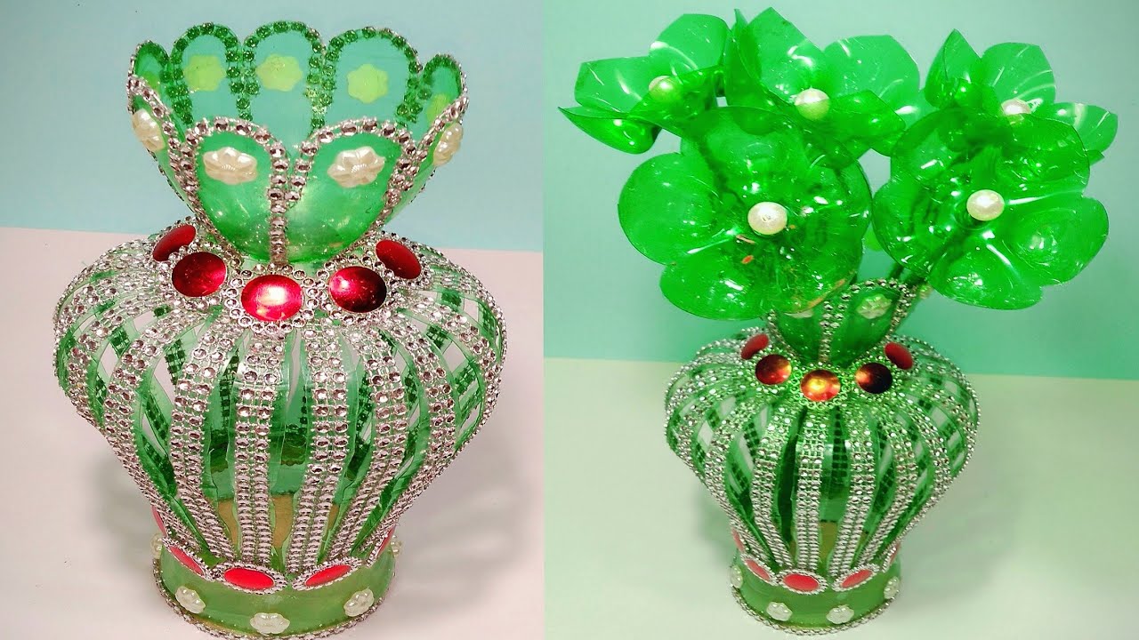 GULDASTA/Guldasta banane ki Vidhi/NEW DESIGN PLASTIC BOTTEL GULDASTA ...