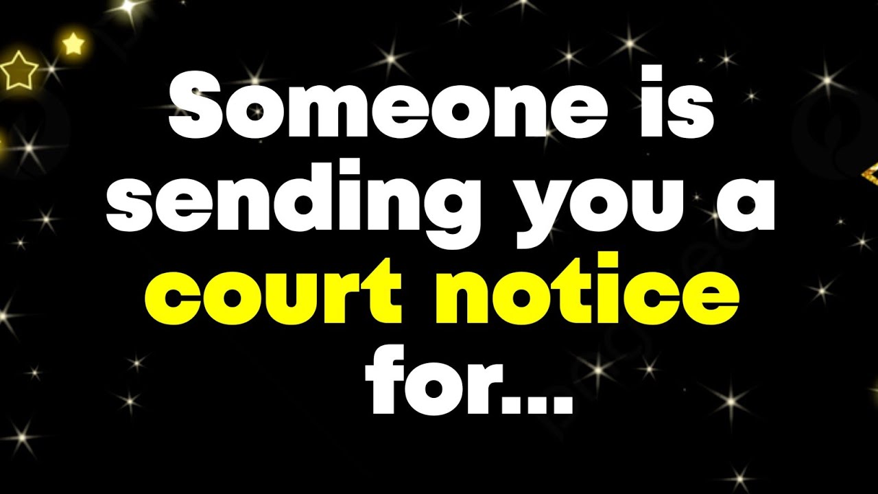 Someone is Sending You a "COURT NOTICE" For... | God Message Today ...